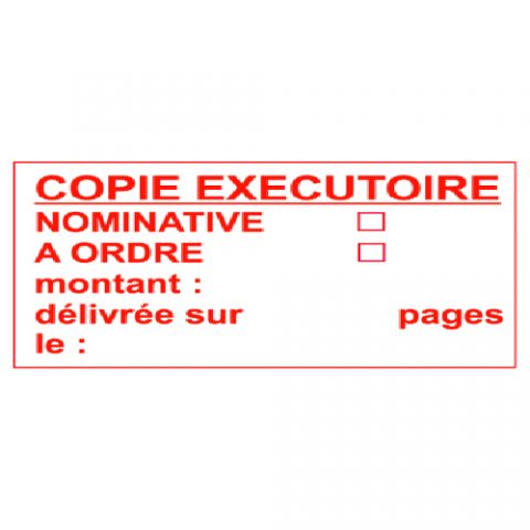 Tampon « Copie Exécutoire » (Modèle 27) | Eco' Not